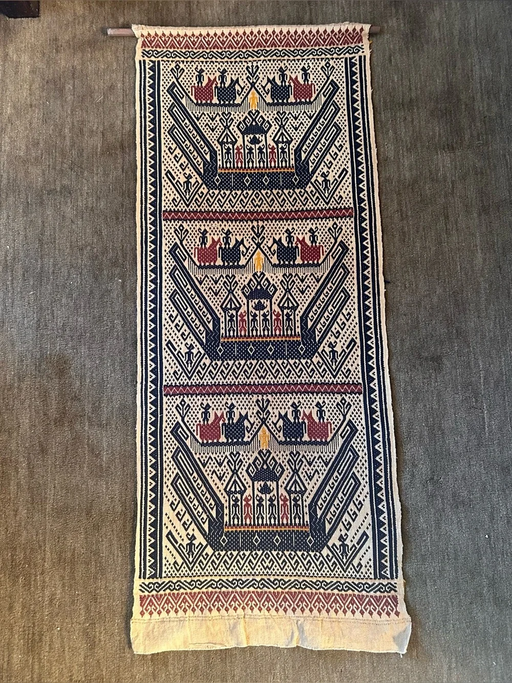 RARE FIND Handmade | Wall Decor | Antique Handwoven Kain Kapaltampan ...